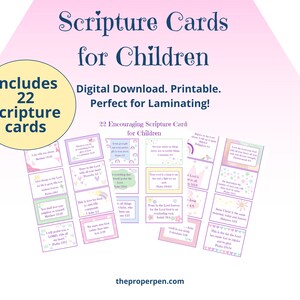 Printable Scripture Cards | Bible Verses for Kids and Tweens ...