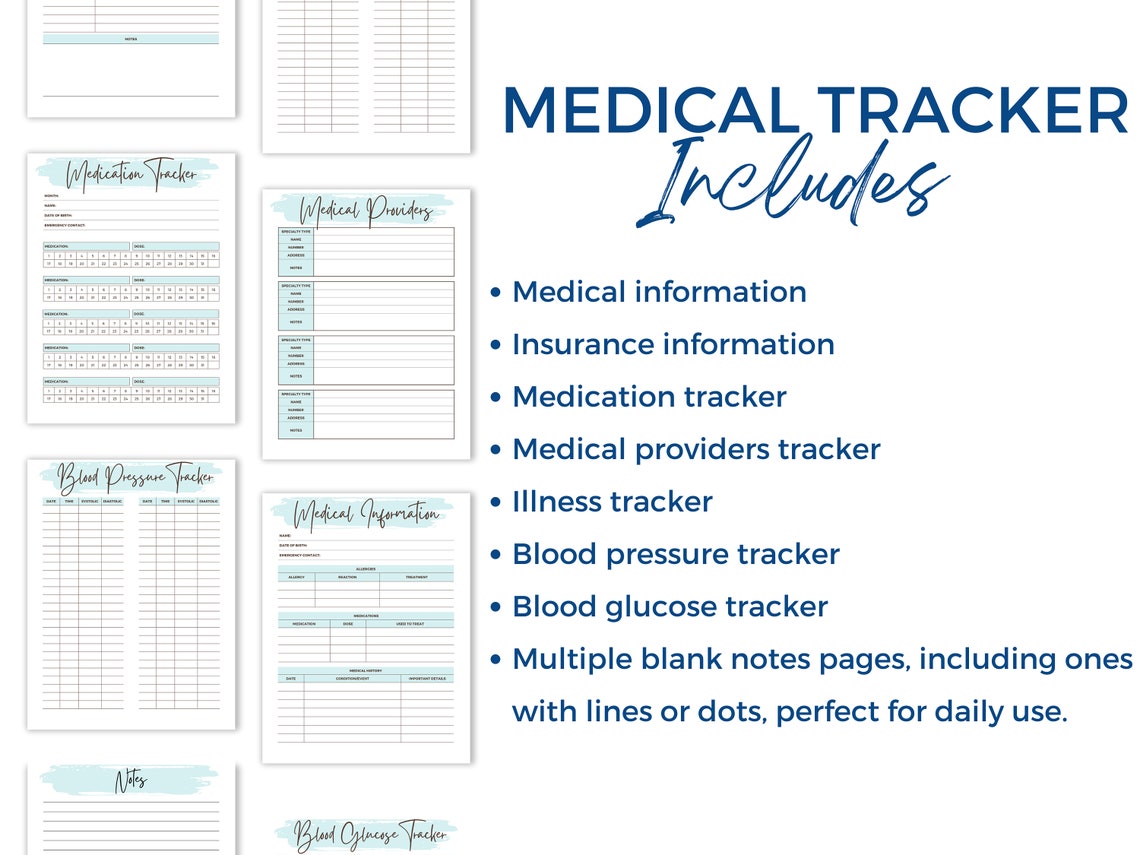 Medical Planner, Medication Tracker, Medication Tracker Printable ...