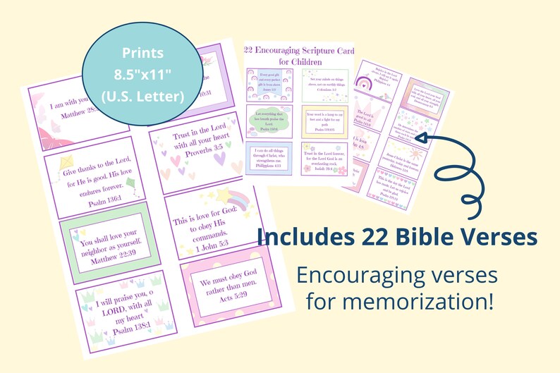 Printable Scripture Cards | Bible Verses for Kids and Tweens ...