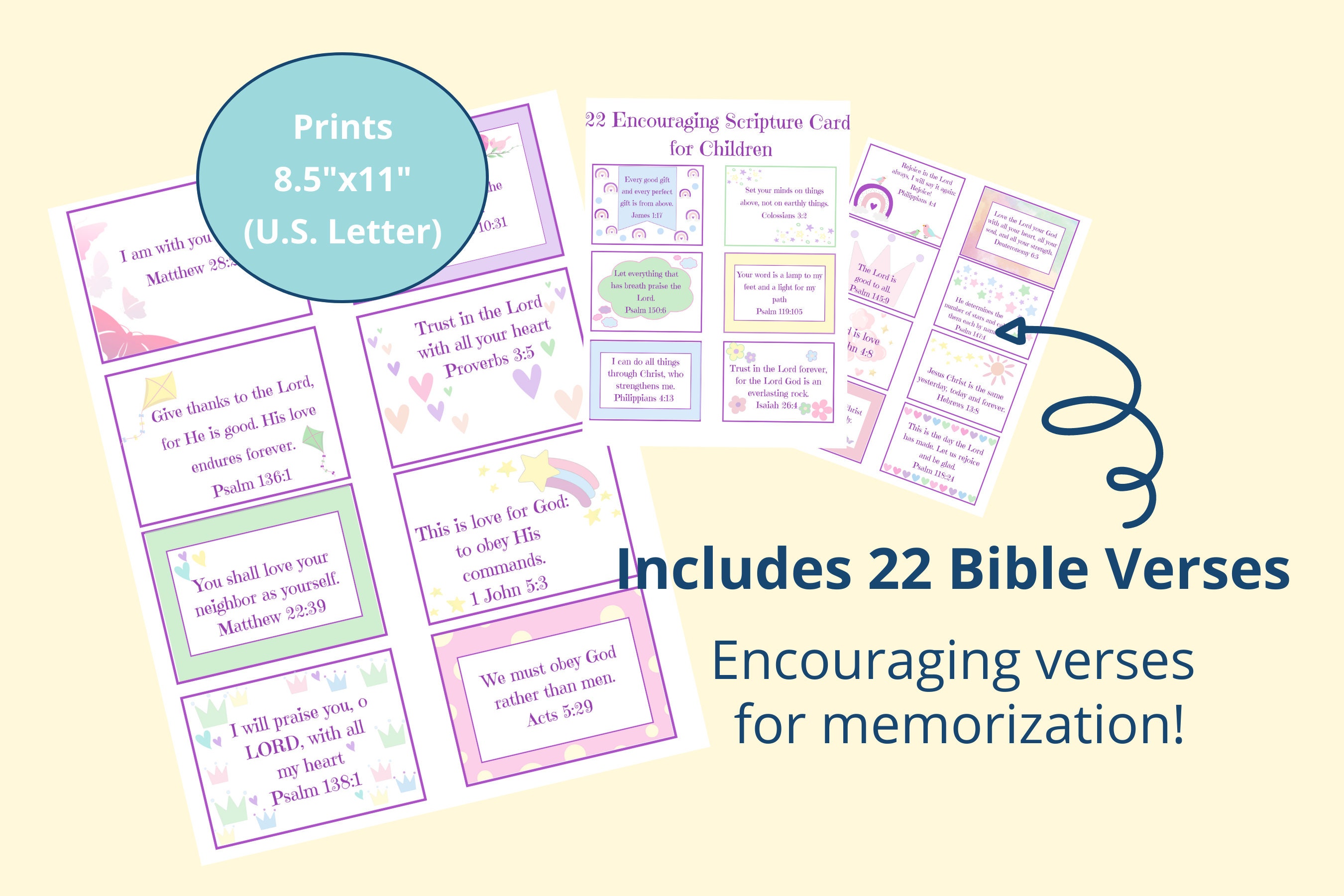 Printable Scripture Cards | Bible Verses for Kids and Tweens ...