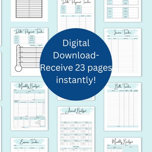 Digital Download Budget Planner, Budget Planner, Debt Tracker, Debt ...