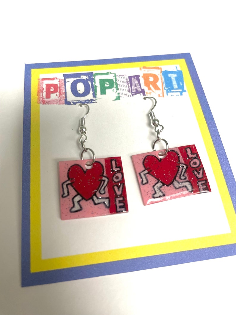 Art Lover Earrings, Inspired by Keith Haring Earrings, Art Earrings ...