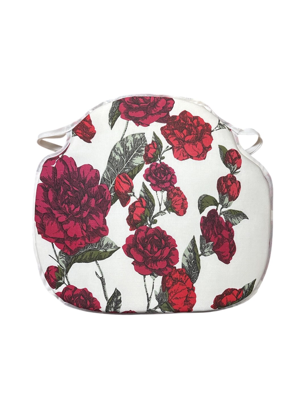 Laura Ashley Rosalie Cranberry Large Spindle Back Tie-on Seat Pads ...