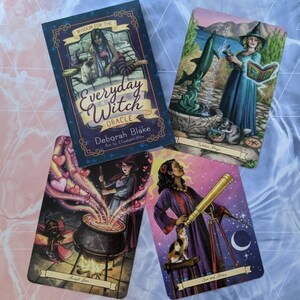 Everyday Witch Oracle Cards & Book by Deborah Blake Divination Psychic Readings Pagan Wiccan ...