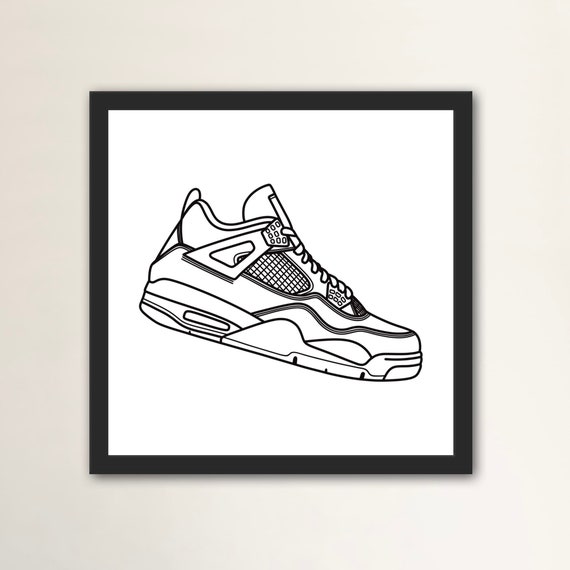 Jordans 4 Drawing