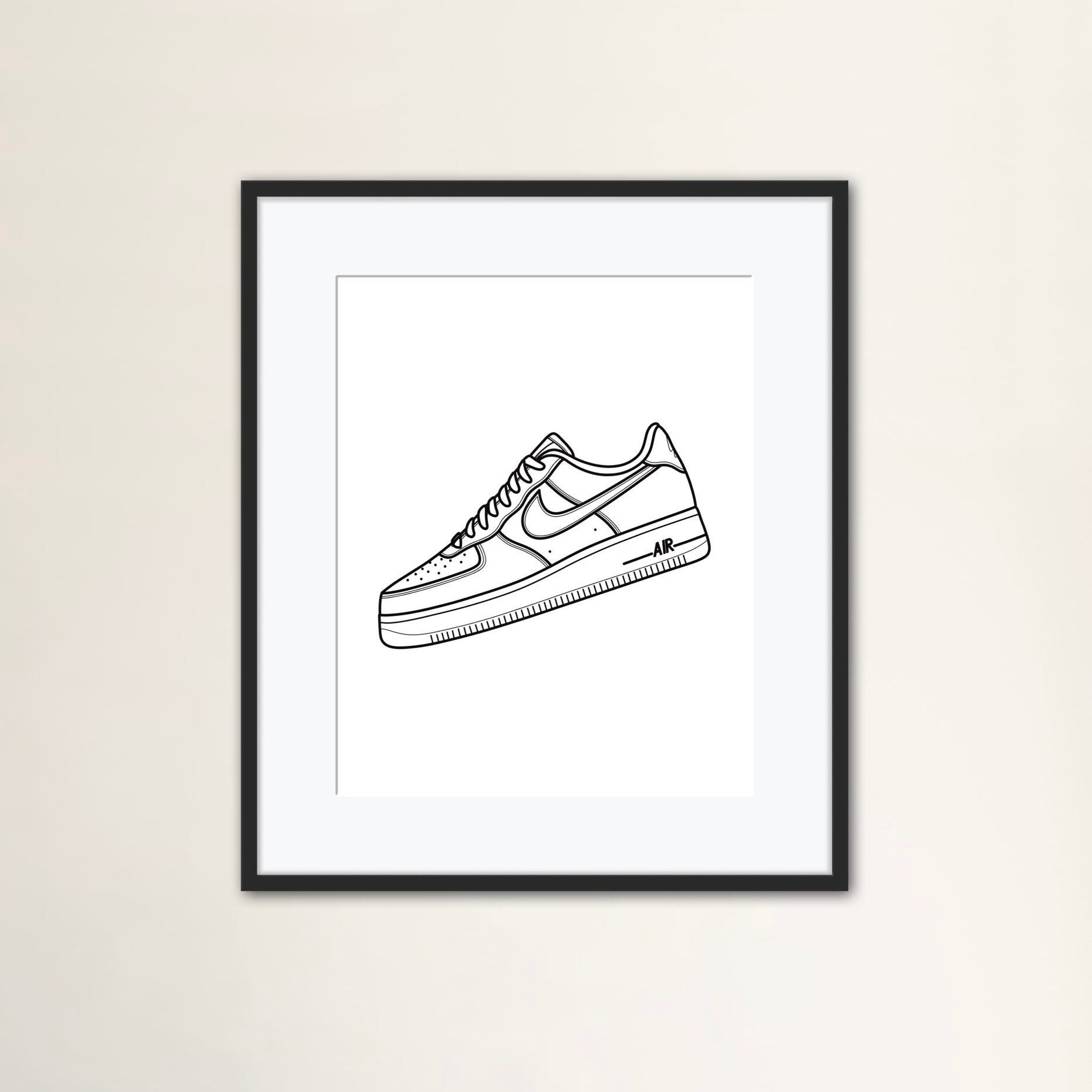 Nike Running Shoe Drawing