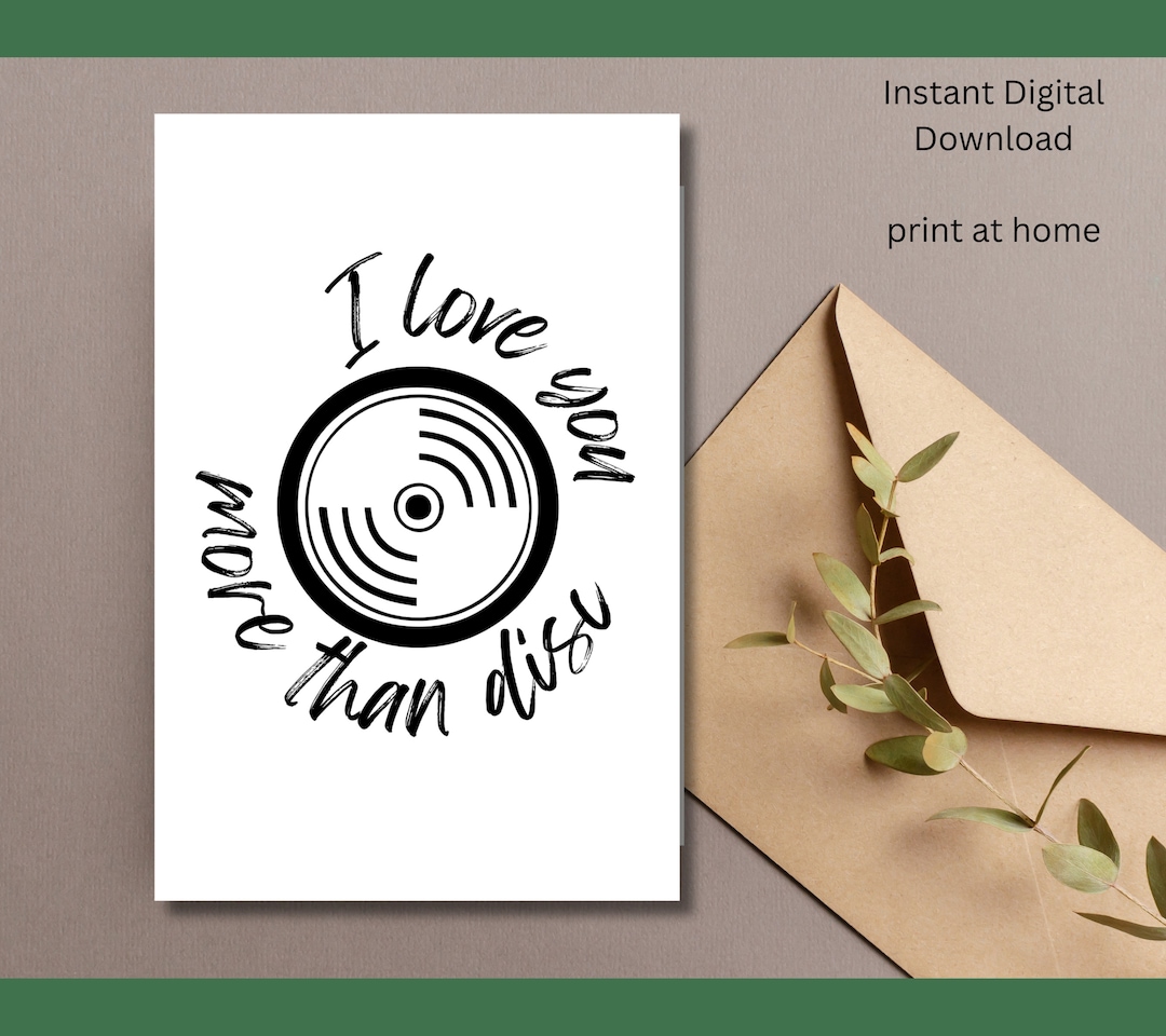 Disc Golf Greeting Card | I Love You More Than Disc | Funny Card | Disc ...