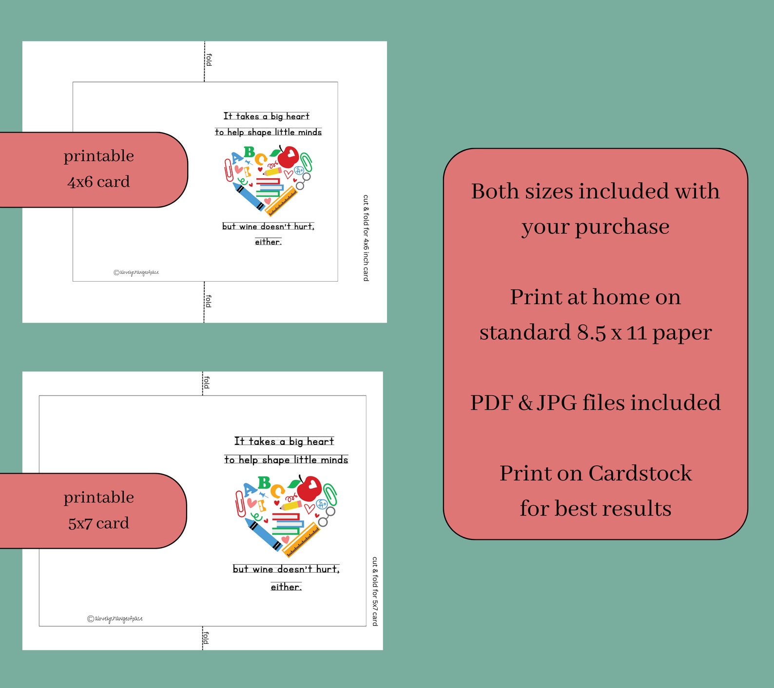 Funny Teacher Appreciation Card | Teacher Greeting Card | Printable ...