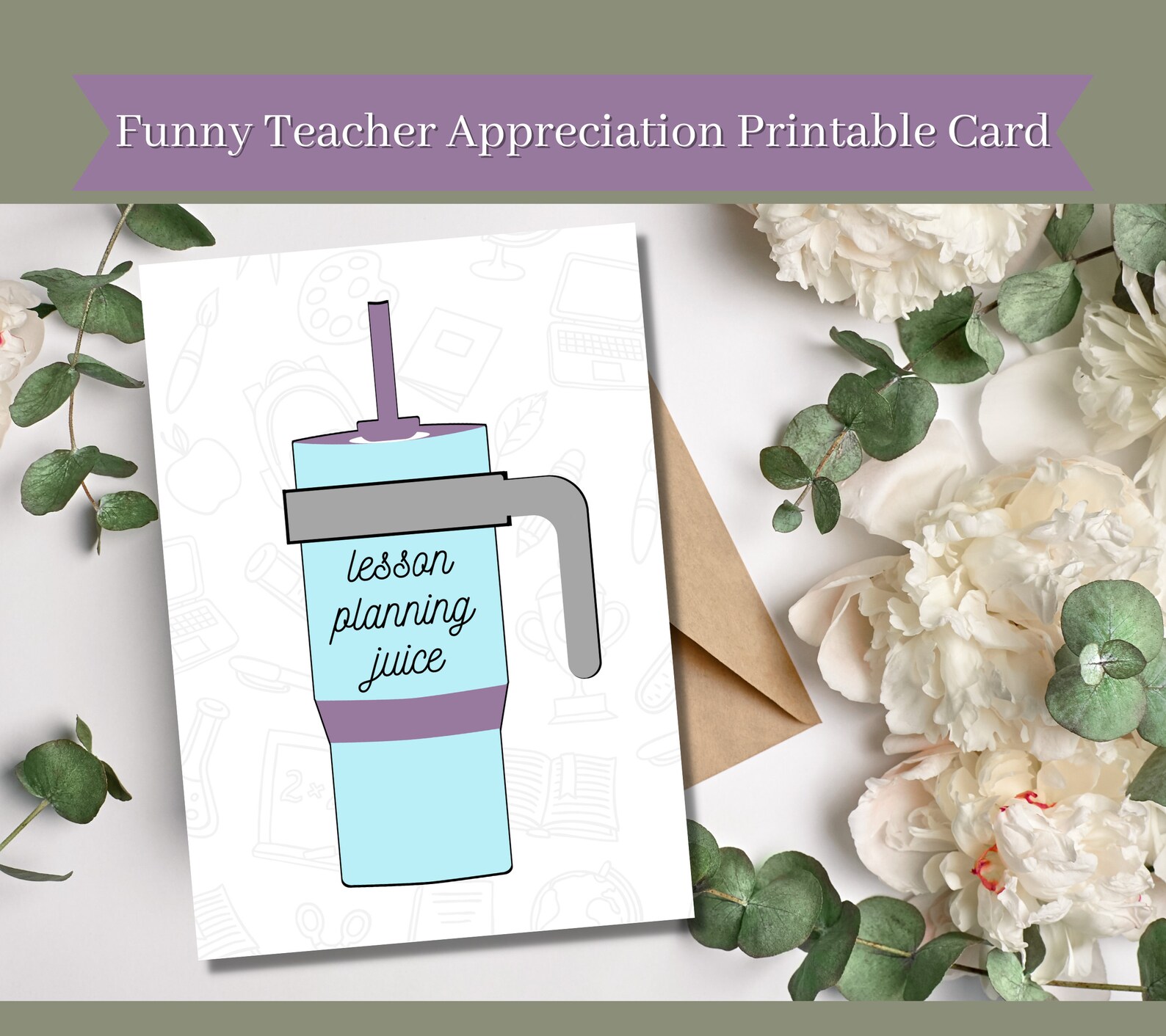 Funny Teacher Appreciation Card | Teacher Greeting Card | Printable ...