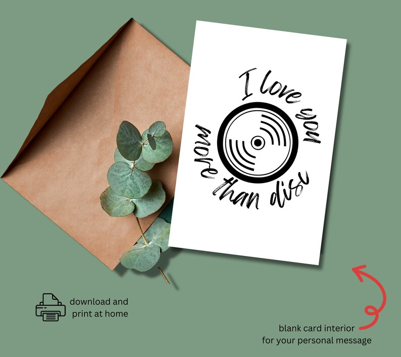 Disc Golf Greeting Card | I Love You More Than Disc | Funny Card | Disc ...