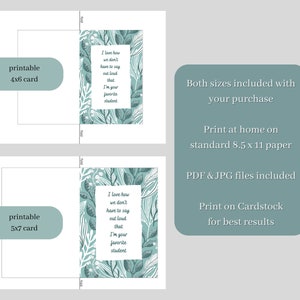 Funny Teacher Appreciation Card | Teacher Greeting Card | Printable ...