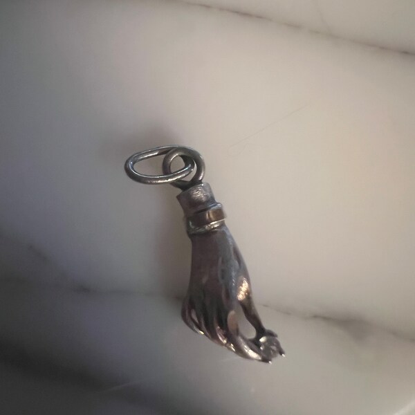 Silver Hand Charm - Etsy