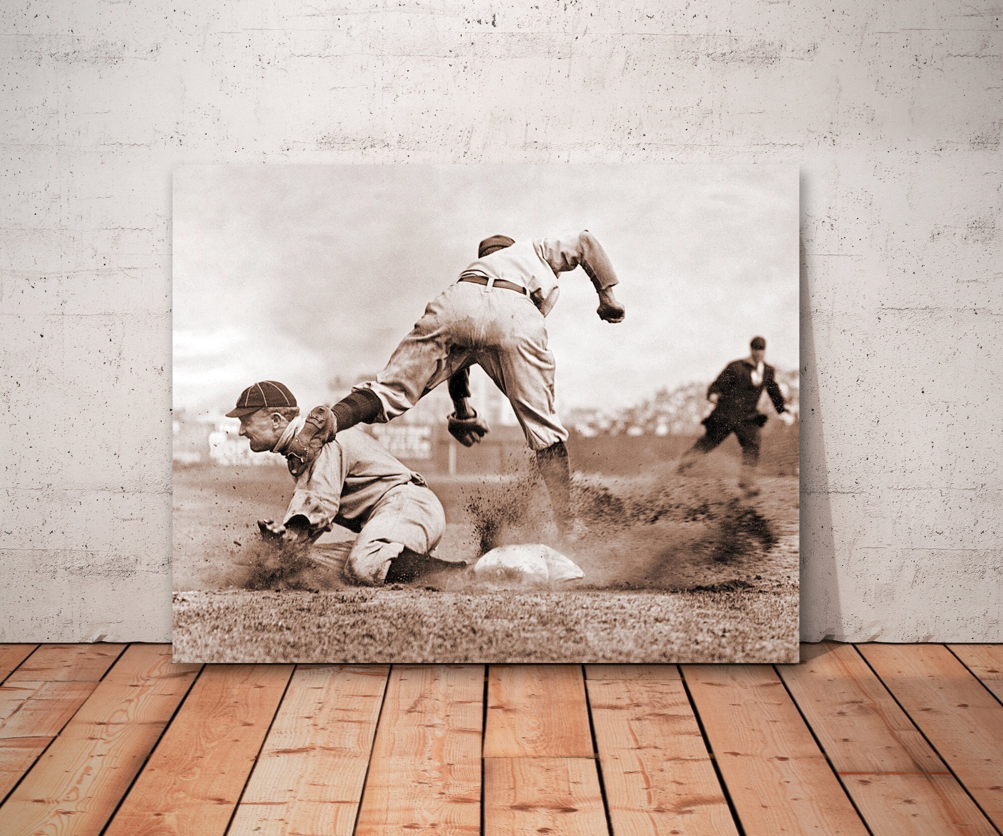 Ty Cobb "sliding Into Third", Iconic Baseball Photo, Famous Baseball ...