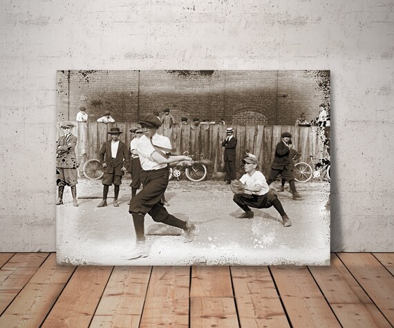 Children Playing Baseball Playground Baseball Vintage Photo - Etsy