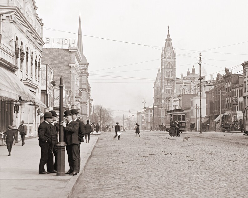 Historical Richmond VA Photo 1900s, Downtown Richmond Broad Street ...