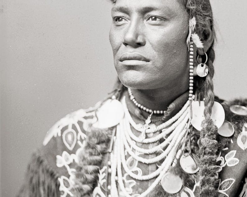 Chief Little Head Crow Print: Vintage Native American Portrait - Etsy