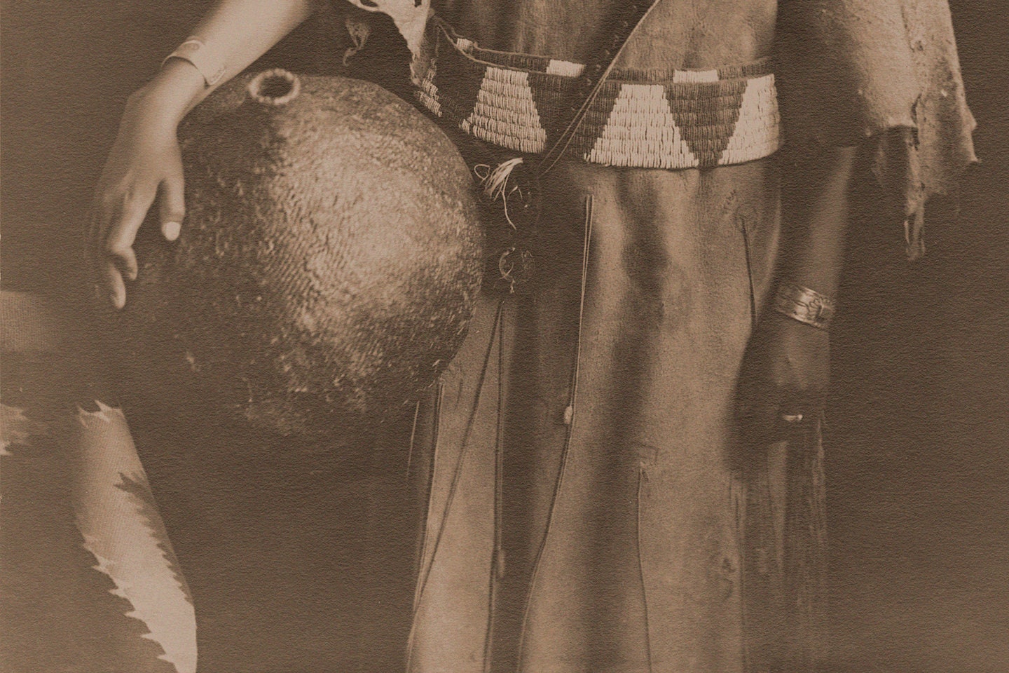 Portrait of a Young American Indian Woman From Laguna Pueblo Tribe ...