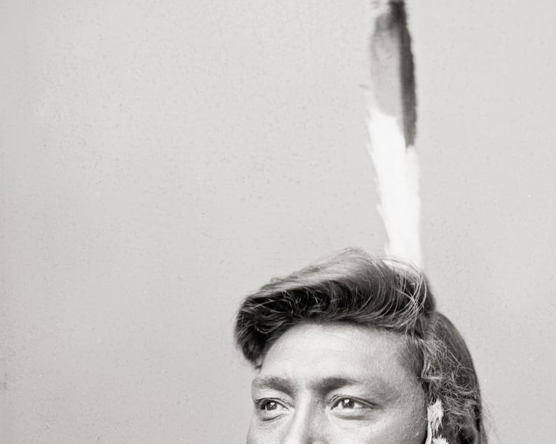 Chief Little Head Crow Print: Vintage Native American Portrait - Etsy