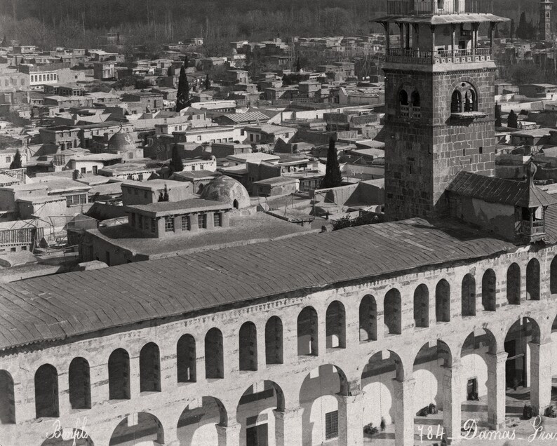 Umayyad Mosque Also Known as the Great Mosque of Damascus, 1900 ...