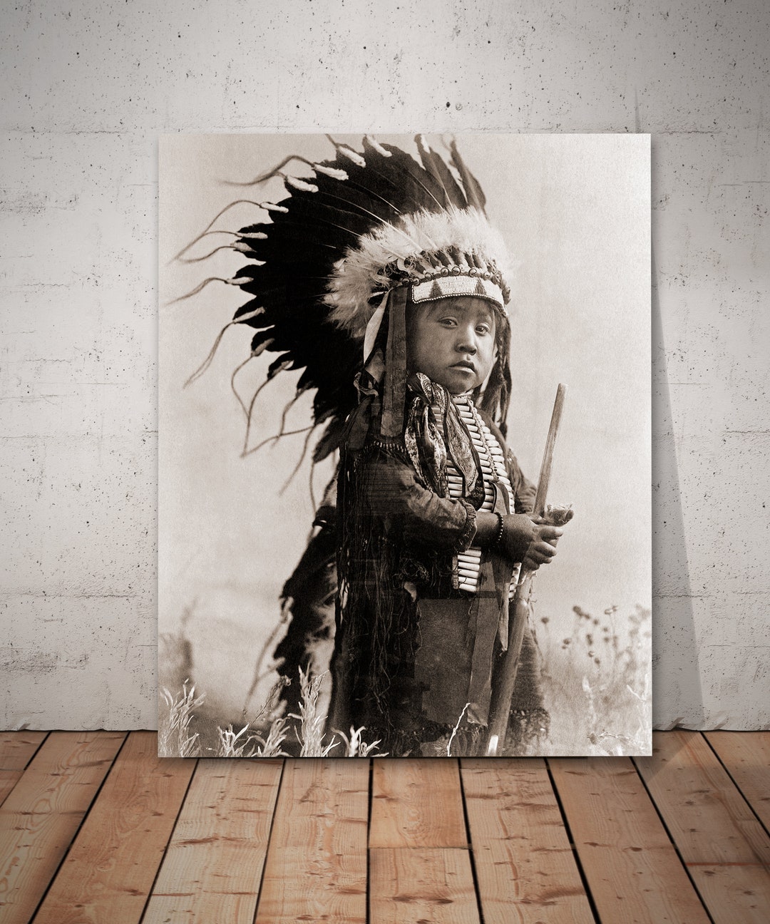 Young Native American Portrait, 1900s, A Cheyenne Warrior of the Future ...