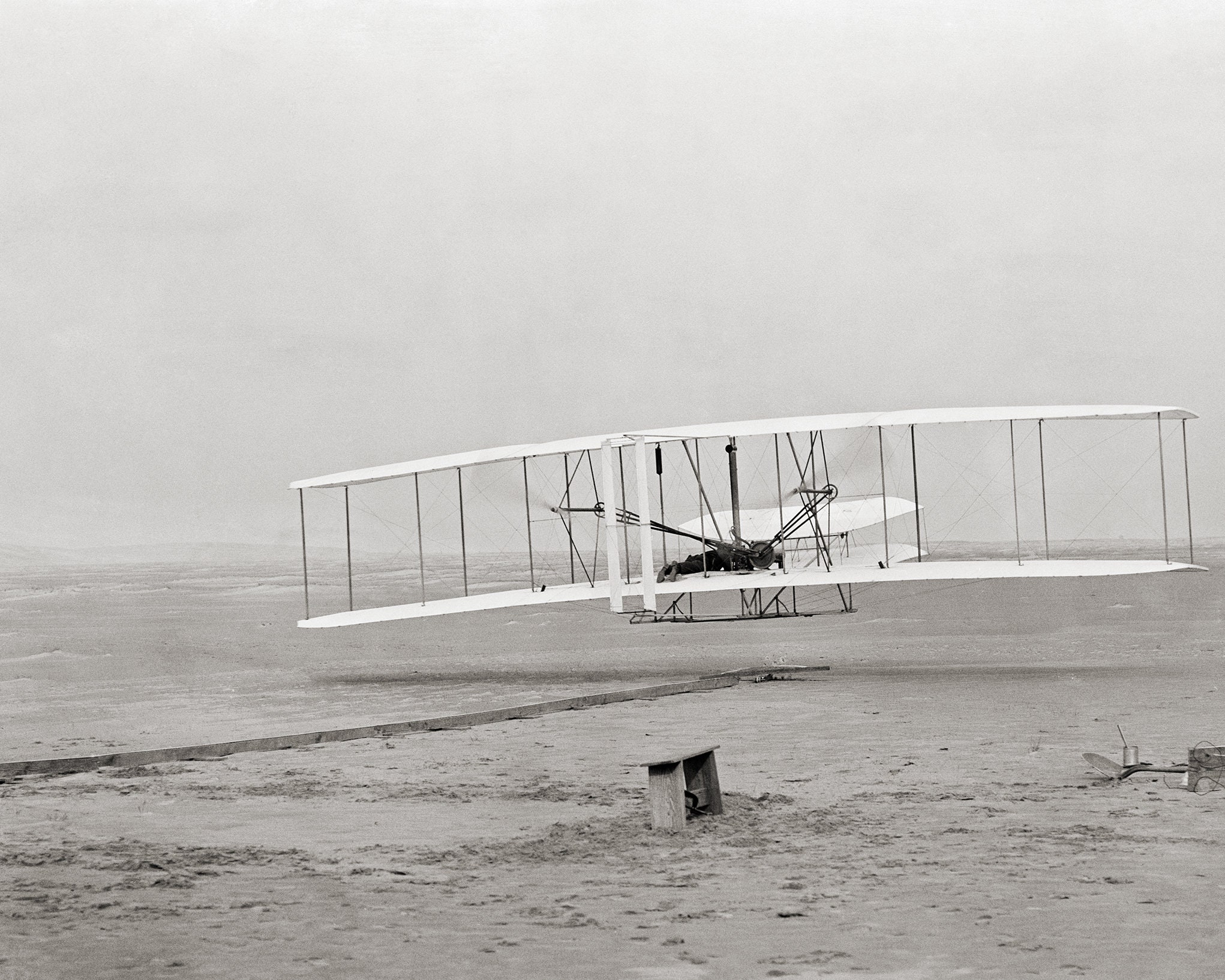 Wright Brothers First Flight, 120 Feet in 12 Seconds, December 17, 1903 ...