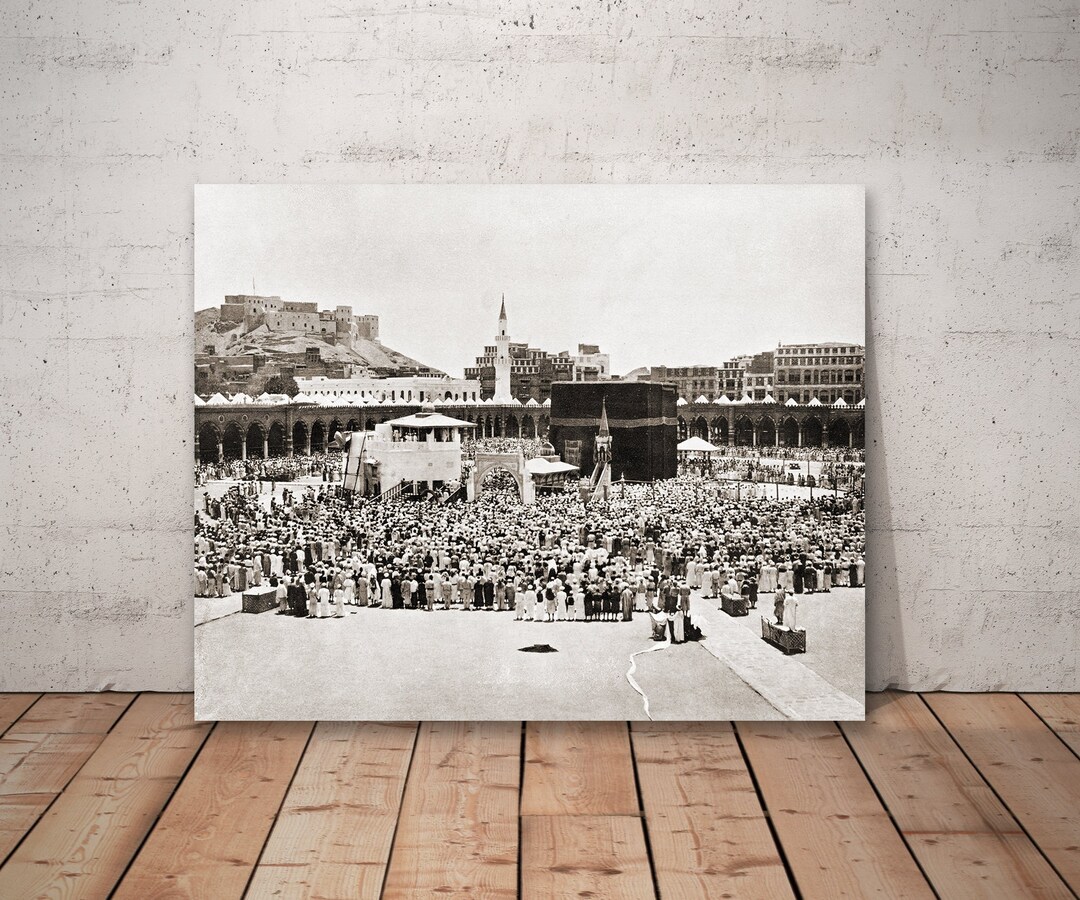 Mecca Photograph 1880s: Pilgrims Around Kaaba, Islamic Art Print - Etsy