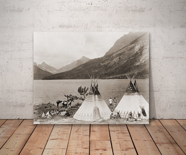 Blackfeet Indians Tipis Camp, Tipis Photo, Indian Encampment, Roland ...
