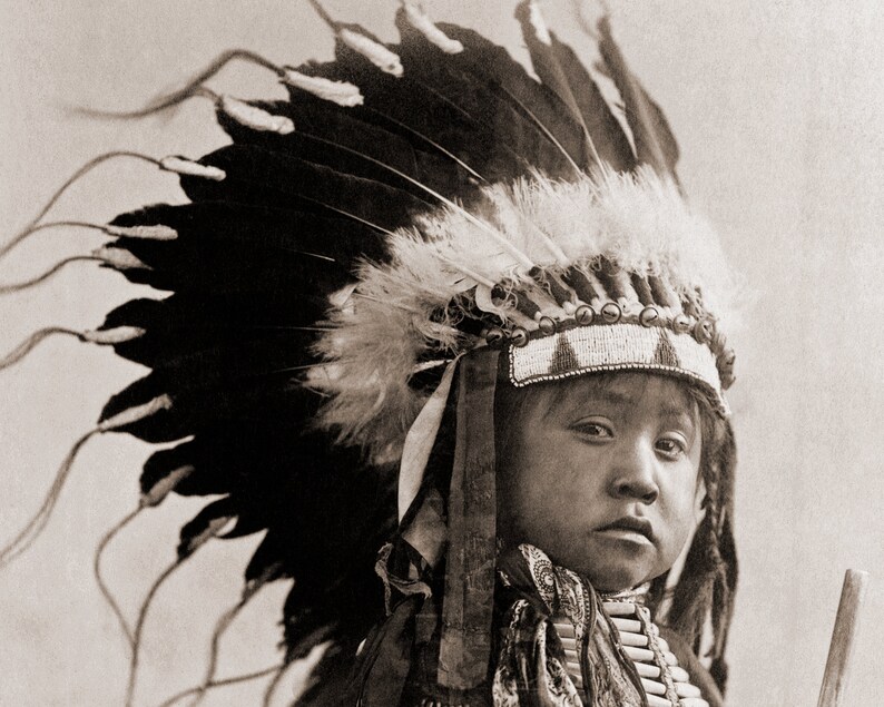 Young Native American Portrait, 1900s, A Cheyenne Warrior of the Future ...