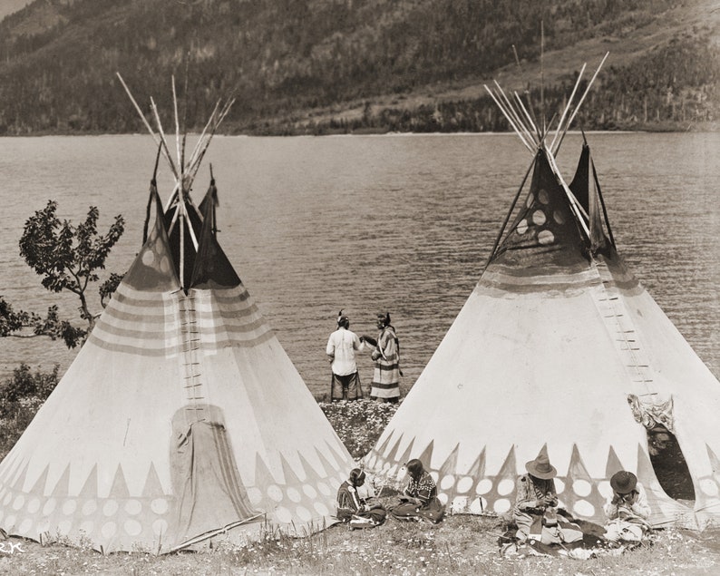 Blackfeet Indians Tipis Photo: Glacier National Park Native American ...