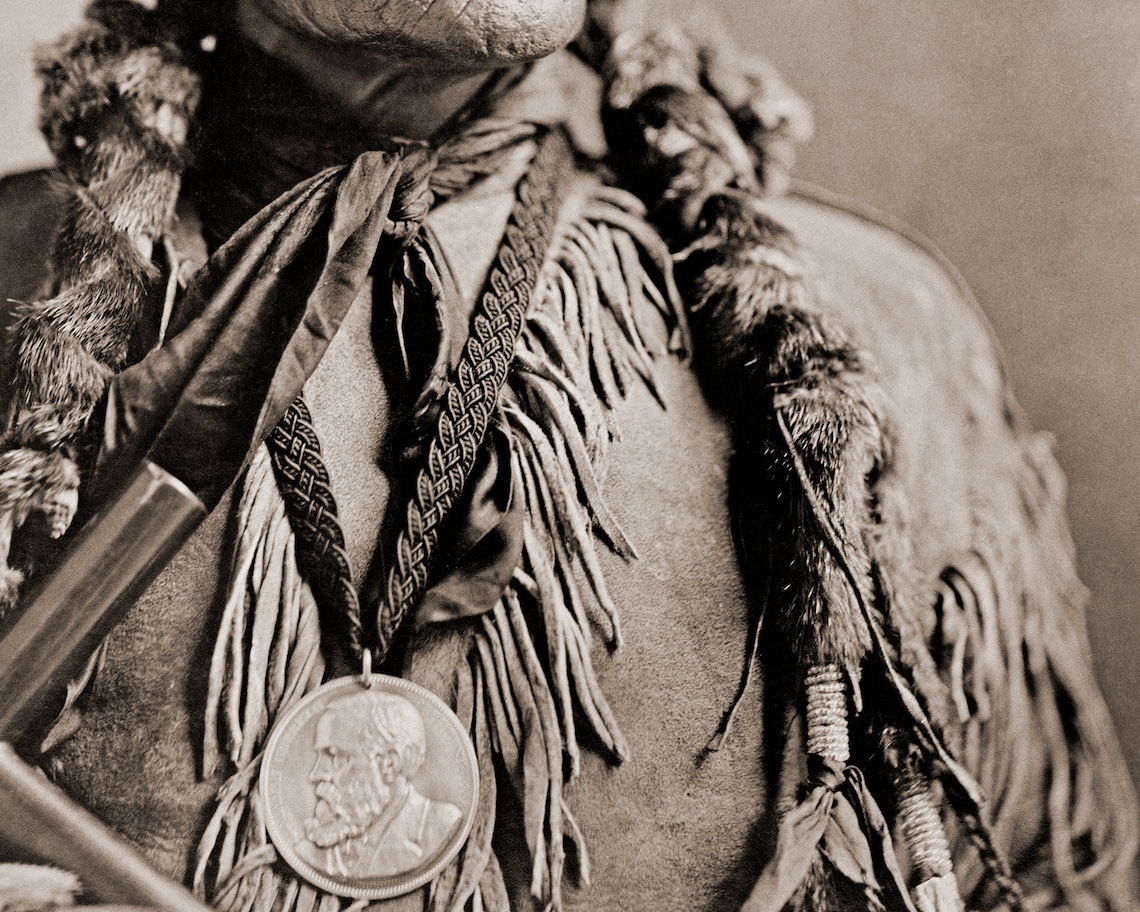 Wolf Robe, Cheyenne Indian Chief Studio Portrait, Believed to Be the ...