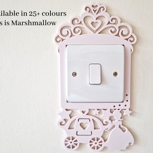 Princess Light Switch Surround With Tiara Carriage Stars, Play Room ...
