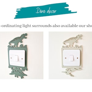 Dinosaur Name Sign for Kids Bedroom, Wooden Dino Nursery Door Plaque ...