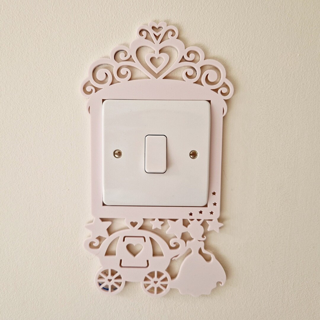 Princess Light Switch Surround With Tiara Carriage Stars, Play Room ...