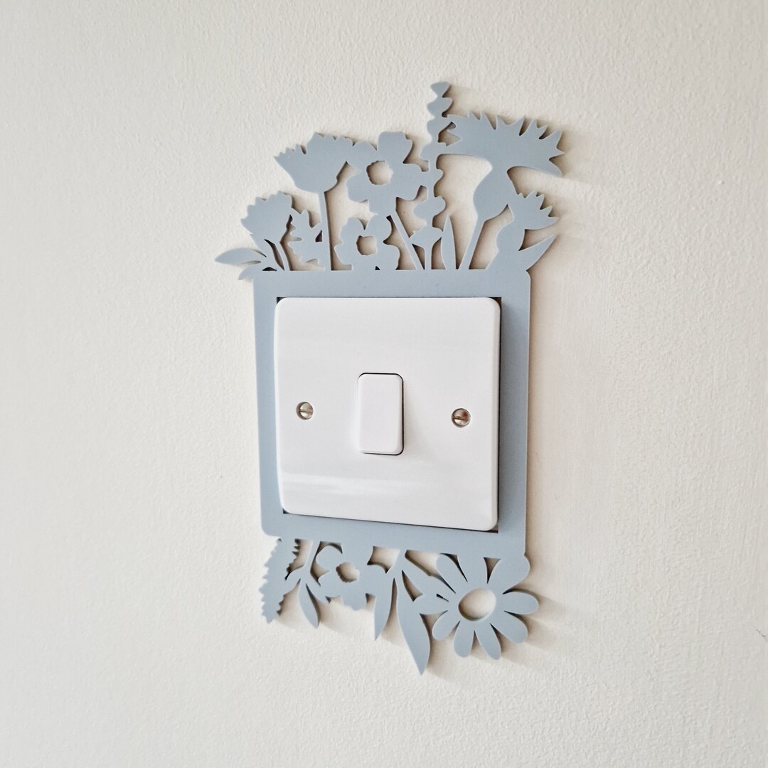 Wild Flower Light Switch Surround, Floral Play Room Decor Wildflower ...