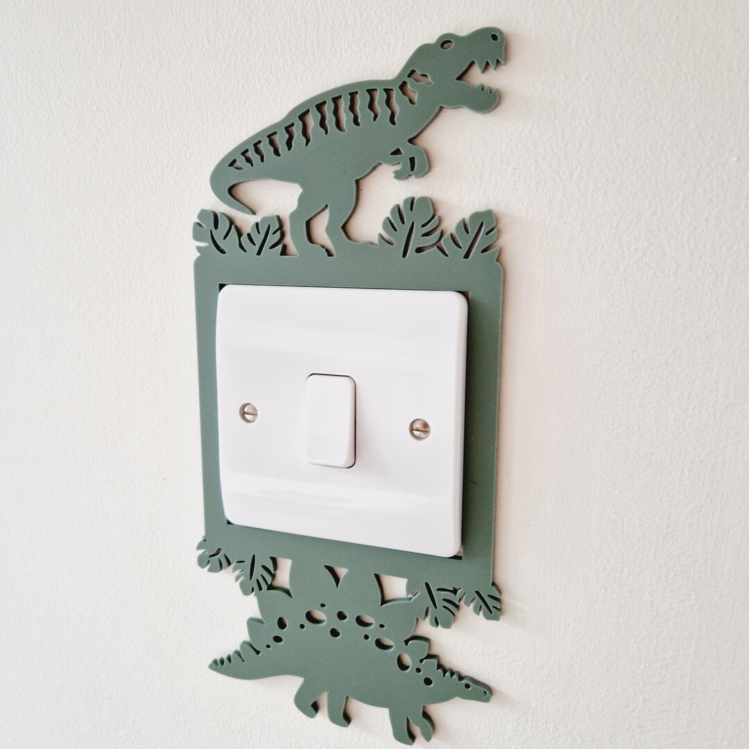 Dinosaur Light Switch Surround, Dino Play Room Decor, T-rex Theme ...