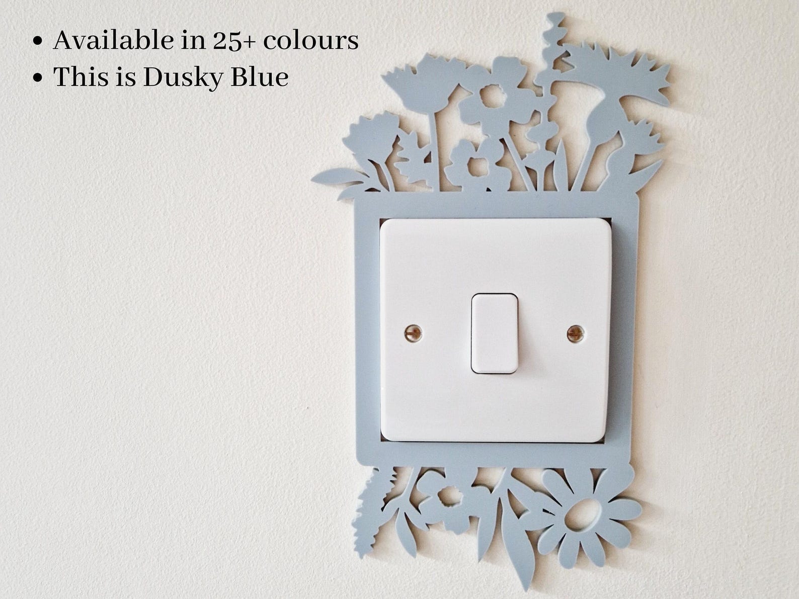 Wild Flower Light Switch Surround, Floral Play Room Decor Wildflower ...