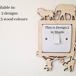 Wooden Safari Animals Light Switch Surround for Kids Room, Jungle Wild ...