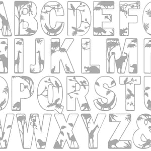 Safari Jungle Wooden Letters, Personalised Wall Name Sign, Safari ...