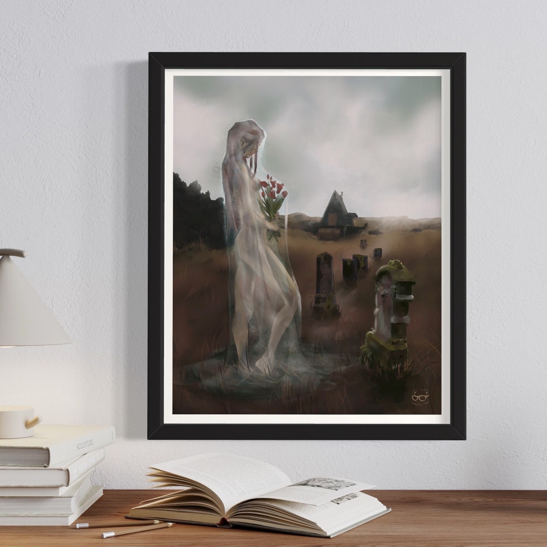 Weeping Grave Print | Wall Decor | Art Print | Illustration | Art Gift ...