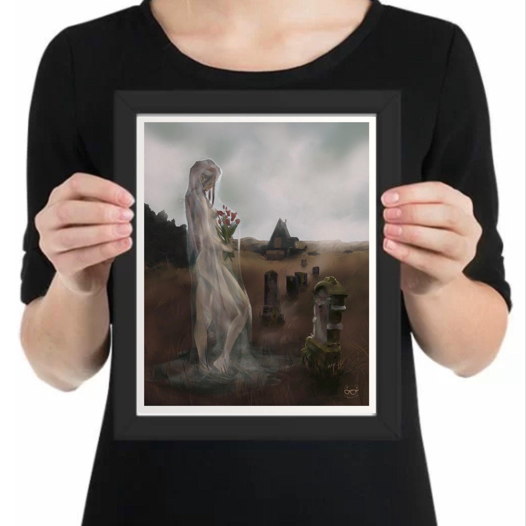 Weeping Grave Print | Wall Decor | Art Print | Illustration | Art Gift ...