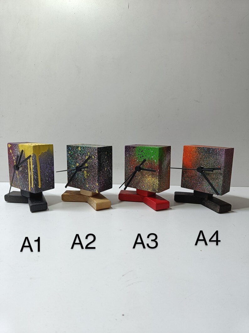 Bespoke Handmade Graffiti Street Art Clock, 4 Leg Shapes Available ...