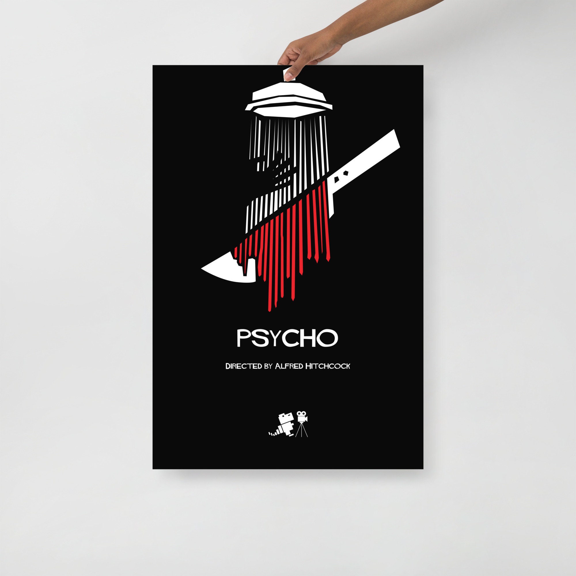 Hitchcock's Psycho Minimal Movie Poster - Etsy