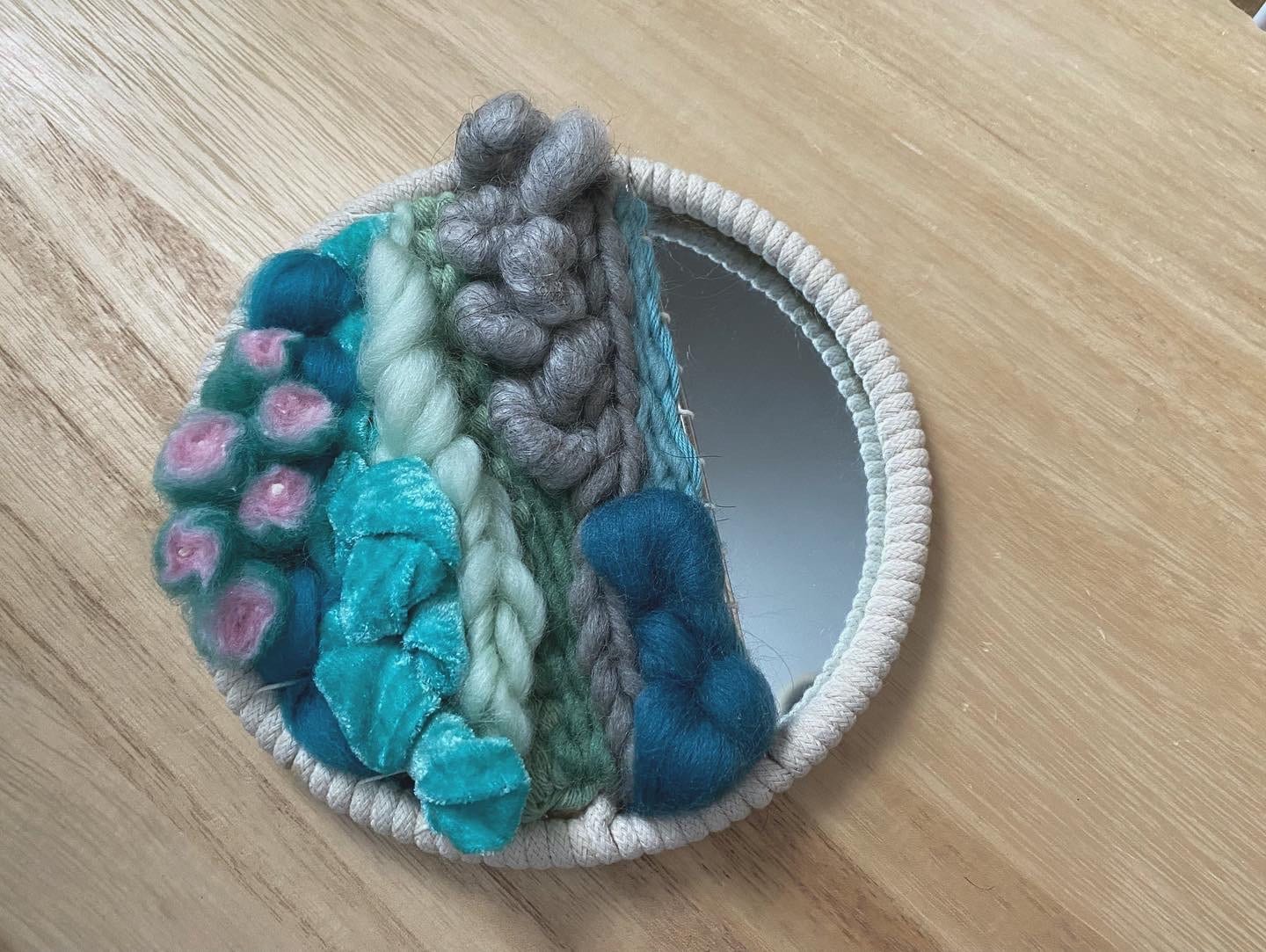 Vitaminsea #2, Mirror, Weaving, Wall Hanging, Wall Decor, Handmade - Etsy