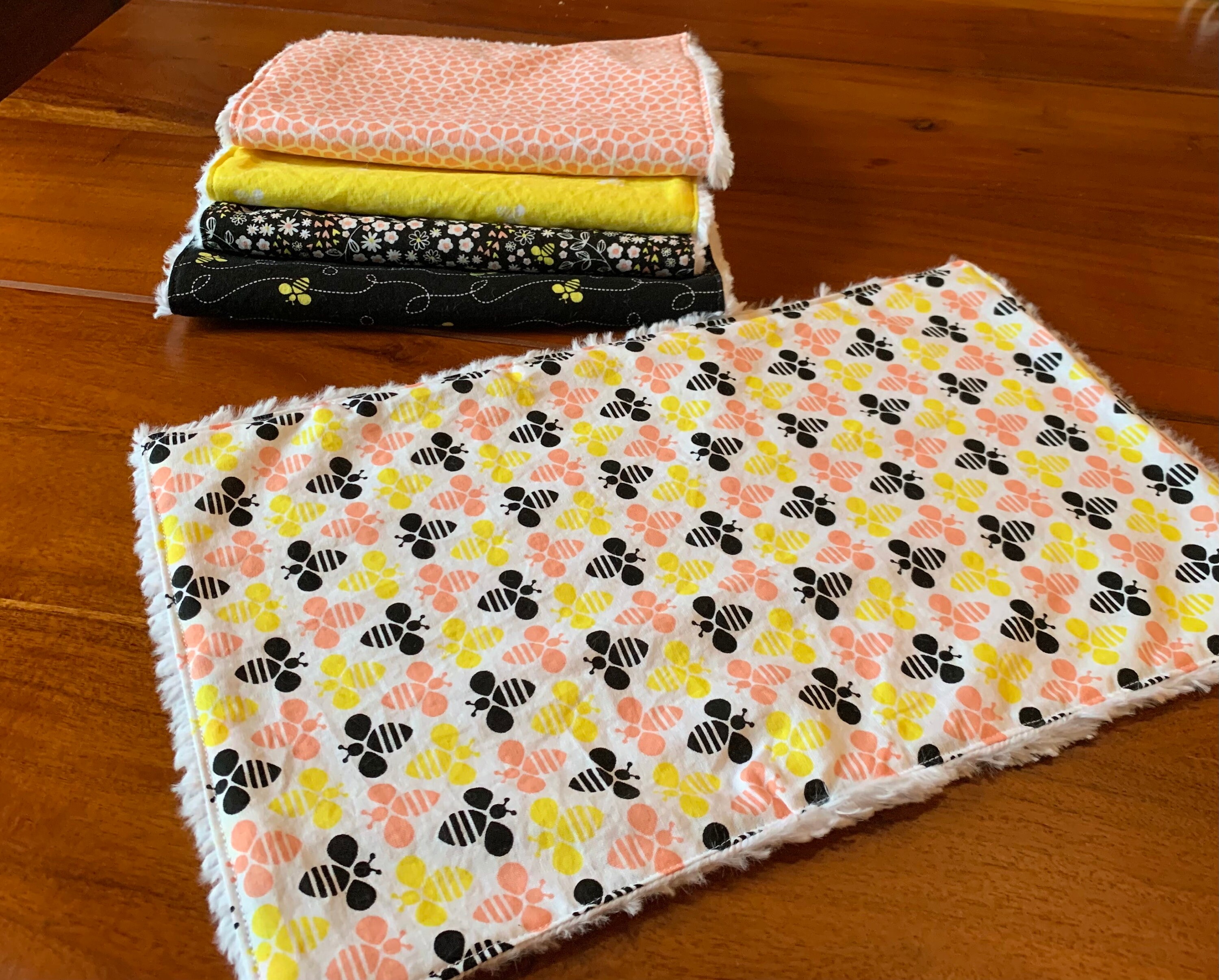 Bumble Bee Burb Cloths, Baby Shower Gift, Baby Gift, Gender Neutral ...