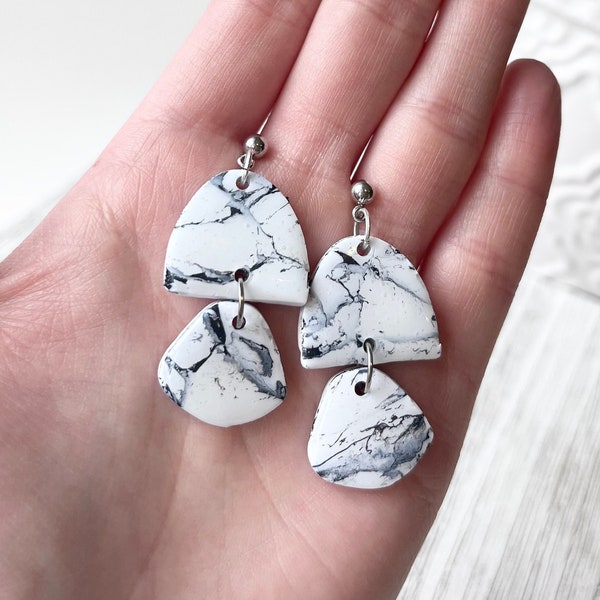 Marble Earrings - Etsy