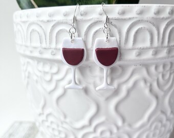 Red Wine Earrings - Etsy