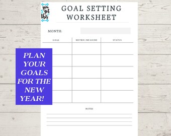 Printable Yearly Planning Worksheet, Goal Setting, Passion Planning - Etsy