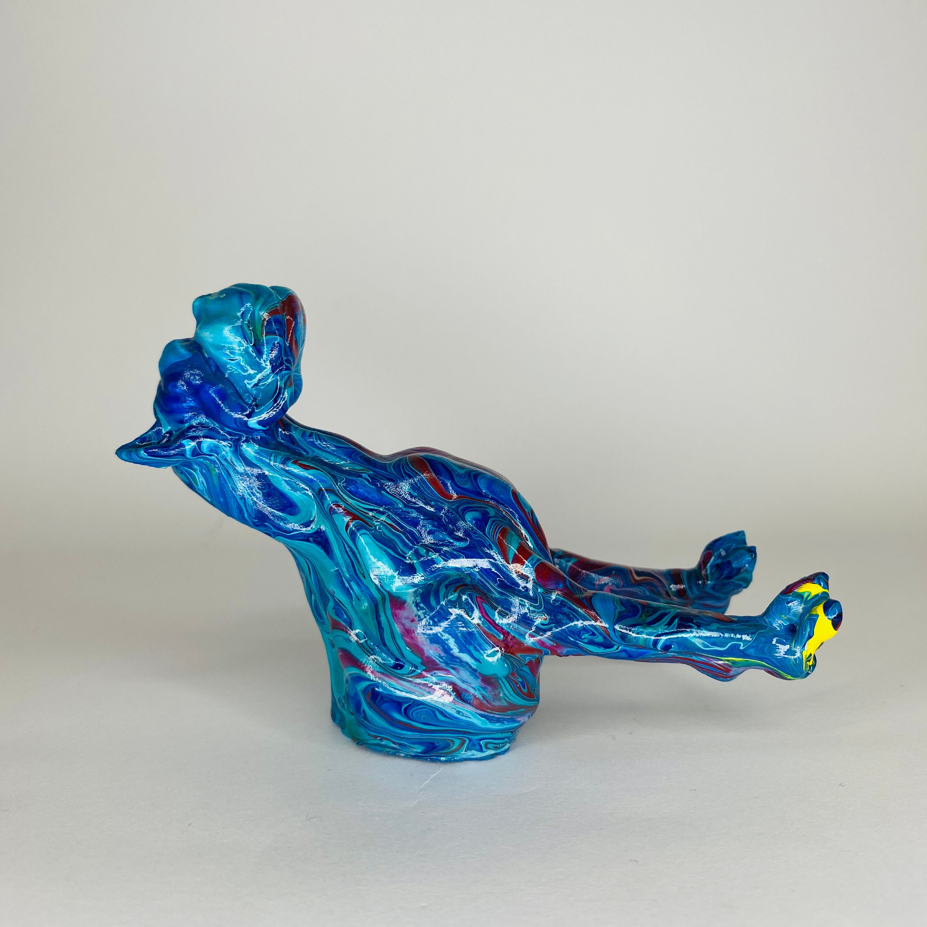 Blue Dog Statue 3D Sculpture Frame Home Decor Colorful Wall Art 3d Art ...