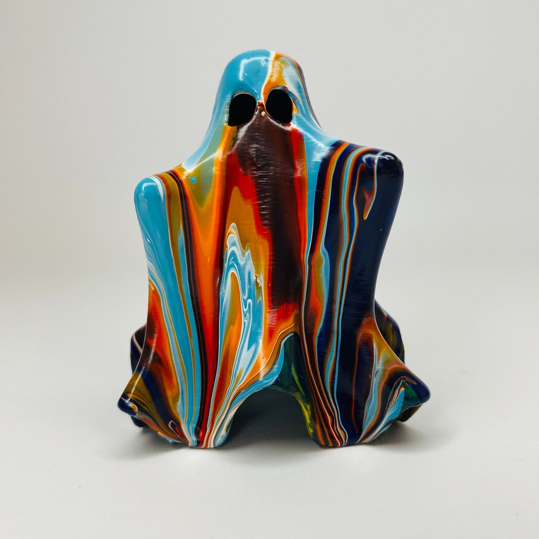 Pretty Ghost Statue | Ghost Figurine | 3D Halloween Decor | Colorful ...