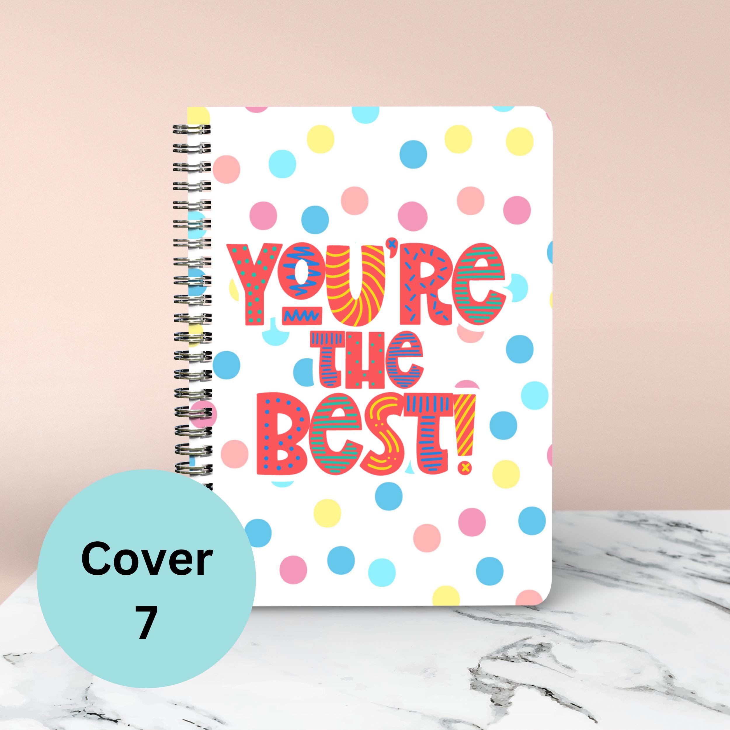 Pastel Affirmation Spiral Notebook: Holographic Laminate Colorful ...